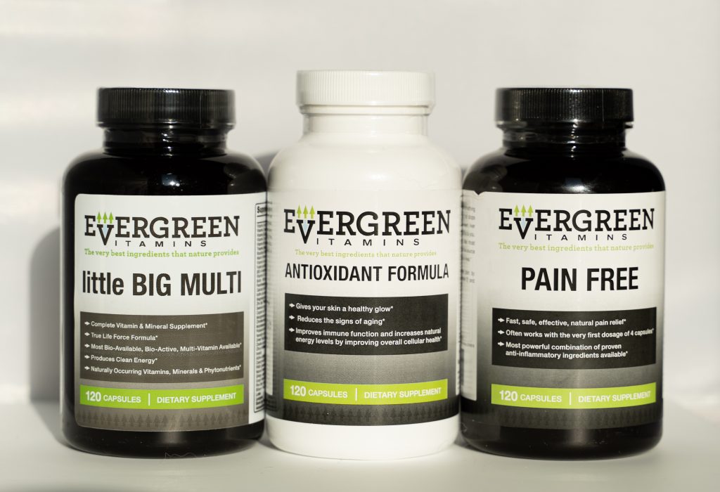 EverGreen Anti Aging Kit (3 bottles-Little Big Multi, Antioxidant, Pain ...